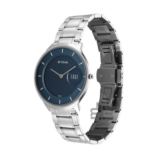 Titan Edge Murals 1843SM03 Blue Dial Stainless Steel Strap Men Watch