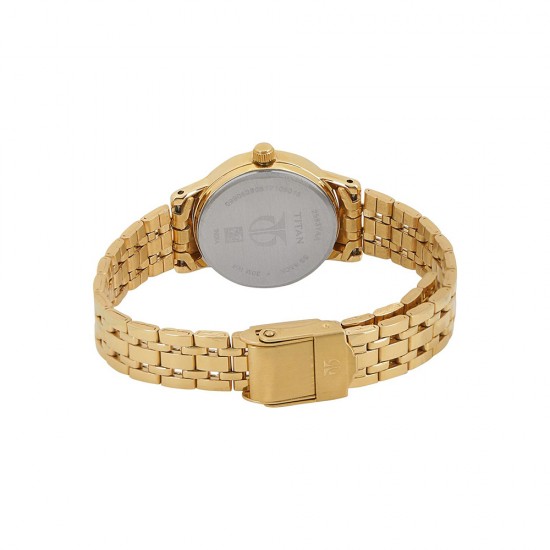 Titan Karishma 2593YM01 Champagne Dial Stainless Steel Strap Quartz ...
