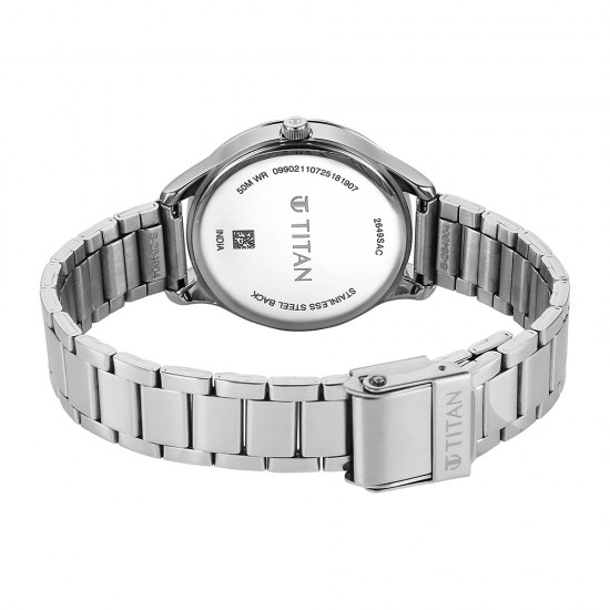 Titan Quartz 2649SM07 Pink Dial Stainless Steel Strap Women Watch