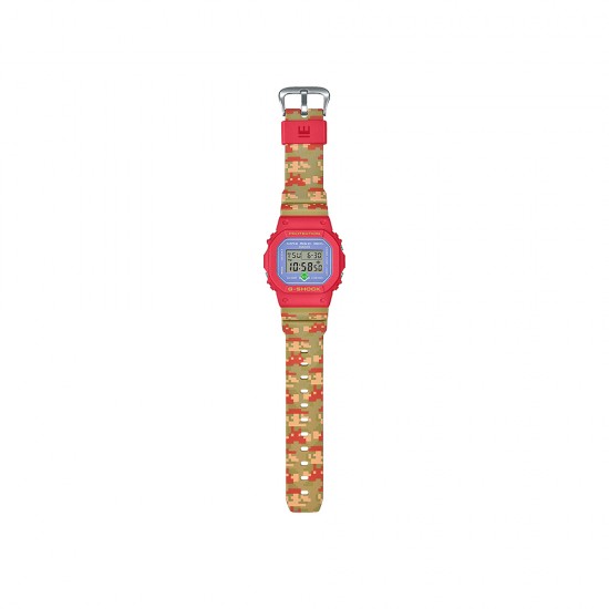 Casio G-Shock x Super Mario Bros. DW-5600SMB-4 Red and Brown Resin Band ...