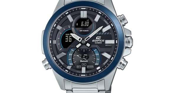 Casio Edifice ECB-30DB-1A Silver Stainless Steel Band Men Watch