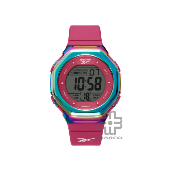 Reebok United RV-UNI-G9-SZPR-WR Steel Rainbow Red PU with SS Buckle ...