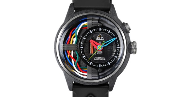 The Electricianz CARBON Z 45mm ZZ-A1A/03-CRD Black Rubber Band Men Watch